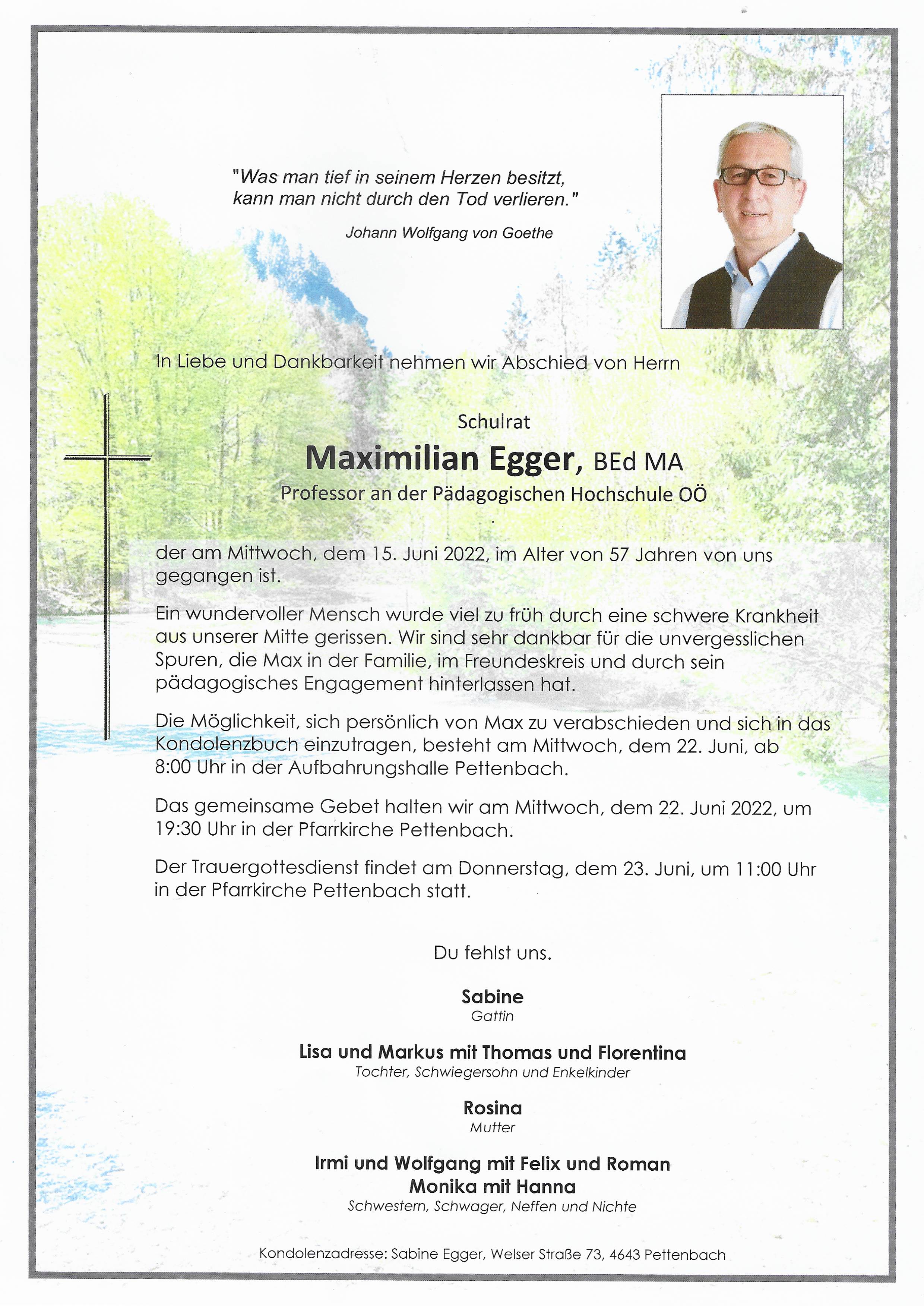 Maximilian Egger | Bestattung Prielinger